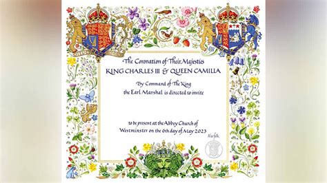 Invitación para la coronación del rey Carlos III Quién la diseñó y