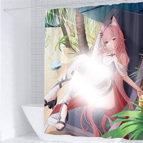 Itakkaito Sex Anime Girl Shower Curtain Hentai Waifu Uncensored Bath Curtains For