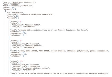 An Extract Of The Auto CORPus BioC JSON Created From The PMC3606015