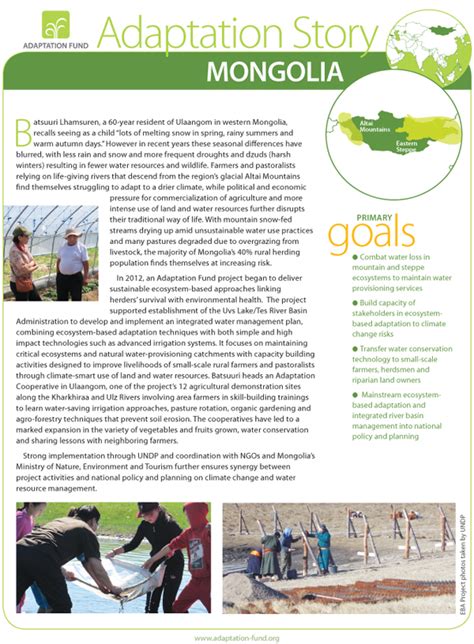 Adaptation Story Mongolia Adaptation Fund