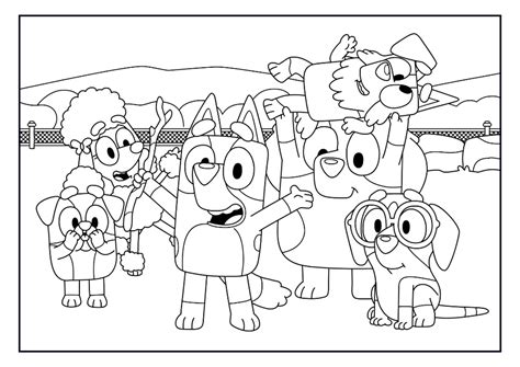 Dibujos De Bluey Divertido Para Colorear Para Colorear Pintar E
