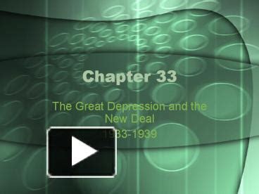 Ppt The Great Depression And The New Deal Powerpoint Presentation