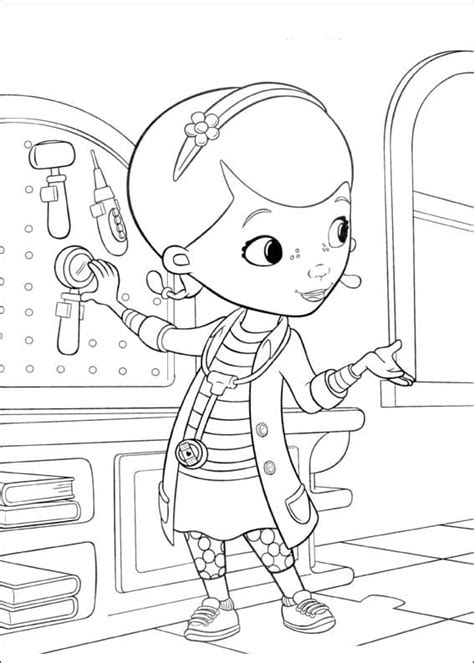 Coloriage Dessin Gratuit de Docteur La Peluche télécharger et
