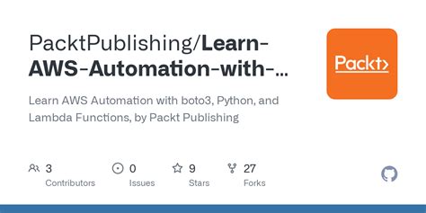 GitHub PacktPublishing Learn AWS Automation With Boto3 Python And