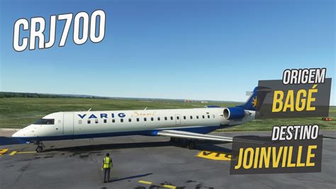 Voando CRJ700 do Aeroporto de Joinville para Bagé no Flight Simulator
