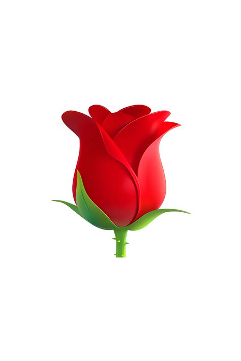 Elegant Red Rose Emoji