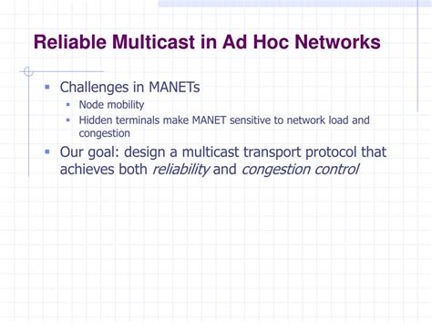 ppt reliable adaptive lightweight multicast protocol ken tang scalable network technologies