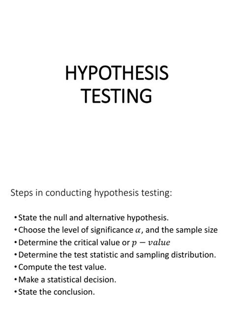 hypothesis testing les 10 evaluate pdf p value statistical hypothesis testing