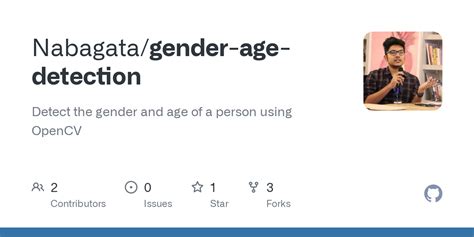 GitHub Nabagata Gender Age Detection Detect The Gender And Age Of A