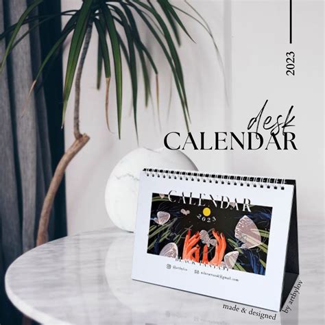 Jual Kalender Meja Duduk Aesthetic Desk Calendar Homedecor Lukisan