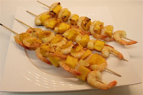 Brochettes De Crevettes Et Mangues Au Curry Mesdelices Fr