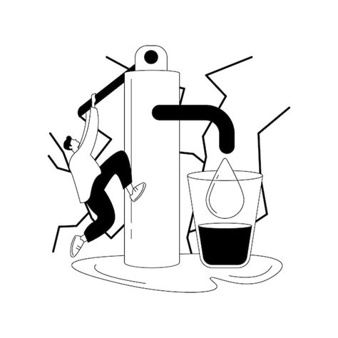 Falta De Agua Dulce Concepto Abstracto Ilustraci N Vectorial