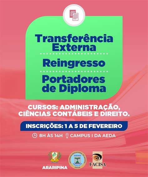 FACISA torna público o edital de Transferência Externa Reingresso e