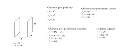 1 Oblicz pole powierzchni całkowitej graniastosłupa prawidłowego