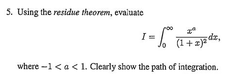 solved using residue theorem evaluate where