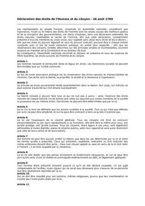 Calaméo D claration Des Droits De L homme Et Du Citoyen De 1789