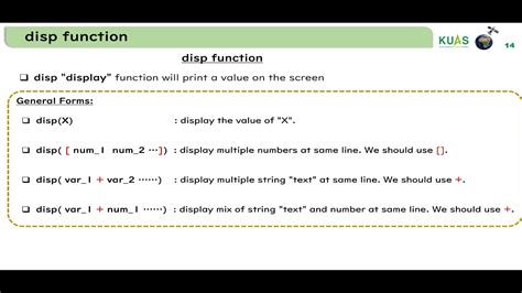13 3 display disp function in matlab youtube