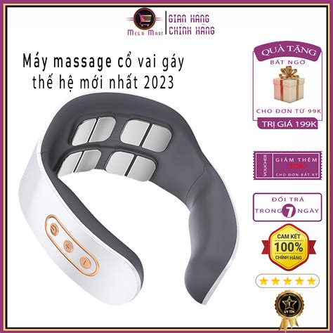Máy massage cổ xung điện hồng ngoại cao cấp 6 chế độ trị liệu 9 mức