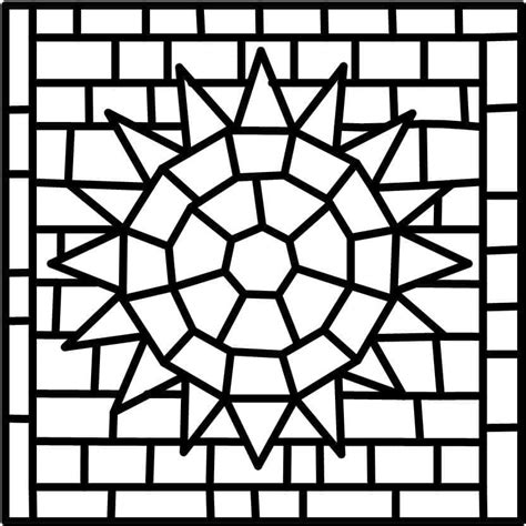 Desenhos De Imagem Do Mosaico Para Colorir E Imprimir ColorirOnline