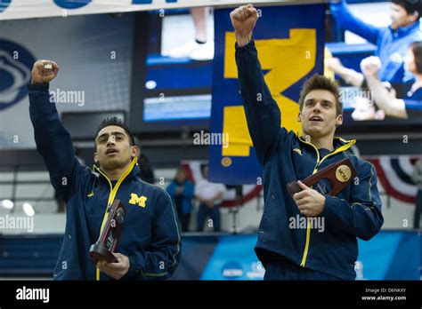 April 21 2013 Michigan Wolverine Sam Mikulak And Syque Casear