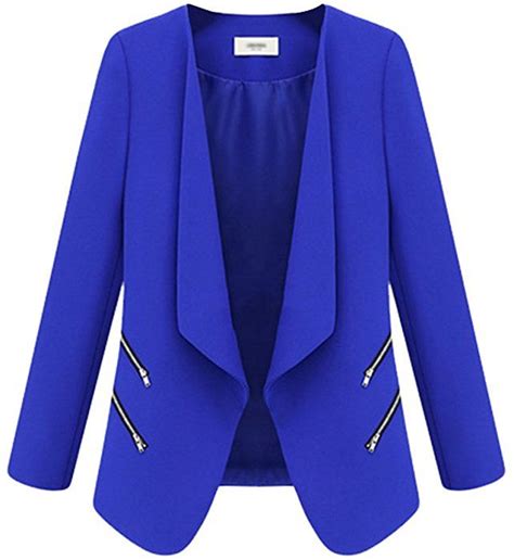 Zkoo Mujeres Chaqueta Manga Larga Con Cremallera De La Chaqueta Del