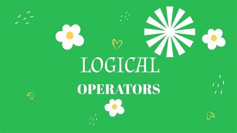 logical operators youtube