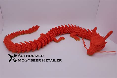 Mythical Dragon 3D Printed Articulated Customizable Etsy