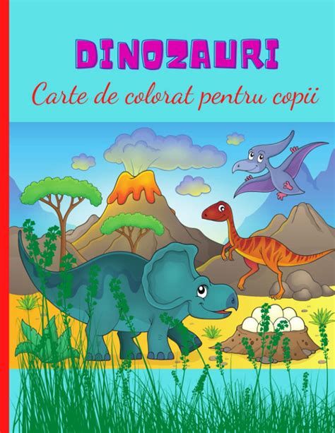 Dinozauri Carte de Colorat pentru Copii Carte de Activități cu