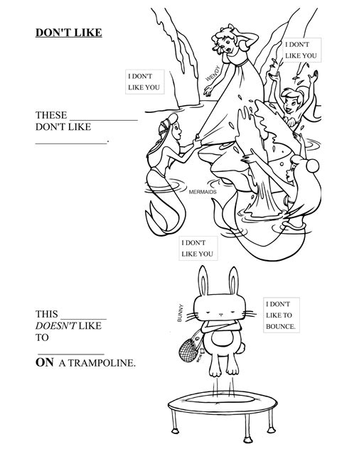 Páginas para colorear originales Original coloring pages I DON T LIKE