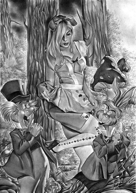 Twisted Alice In Wonderland Drawings