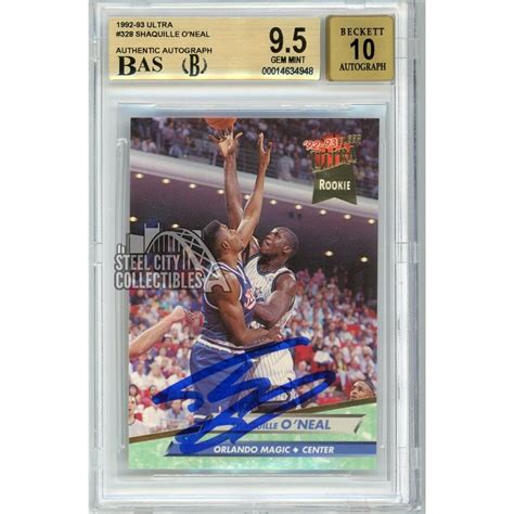 Shaquille O Neal Fleer Ultra Autograph Rookie Card Bgs