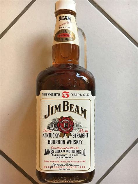 Jim Beam 5 Jahre 1970 Halbe Gallone 1 89l Kentucky Straight Bourbon
