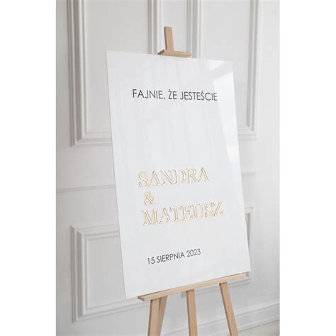 Tablica Plexi na Przywitanie Gości Weselnych ShebyWedding