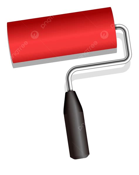 Roller Painterpaintbrush Vector Illustration Red House Tool Painter