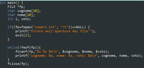 feof funzione feof in c file pointer in linguaggio c