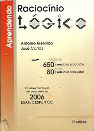 Livro Aprendendo Racioc Nio L Gico Antonio Geraldo Jos Carlos