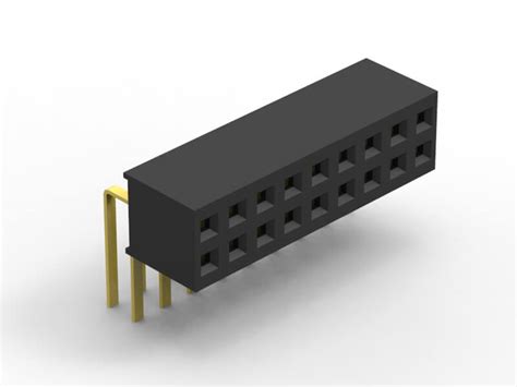 1 27mm 050 Pitch Female Header Connectors Smolex