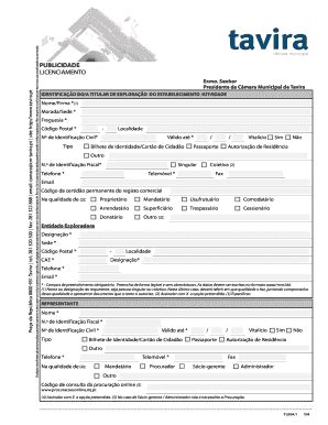 Preenchível Disponível cm tavira Publicidade licenciamento Munic pio