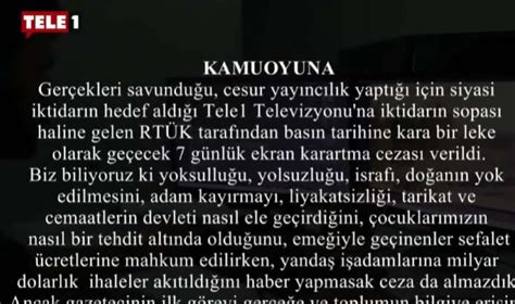 Tele In Ekran Rt K Taraf Ndan Karart Ld A Ustos Son