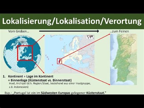 Lokalisierung Lokalisation Verortung Eines Raumes Erdkunde