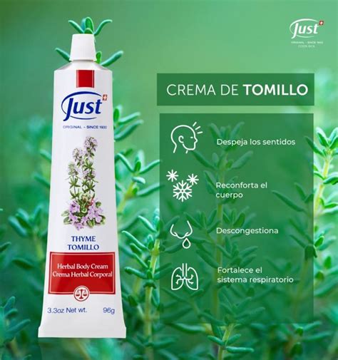 Crema De Tomillo Just Que Es Y Donde Se Aplica