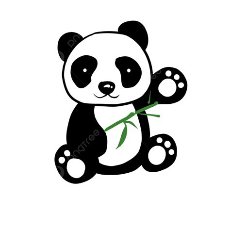 Panda Illustration PNG Transparent Cartoon Cute Panda Illustration