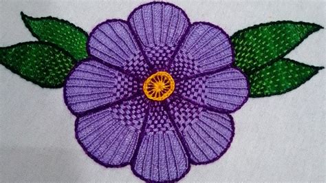 Hermosa puntada para bordar flores muy fácil y rápida te