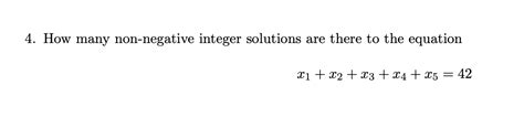 solved 4 how many non negative integer solutions are there
