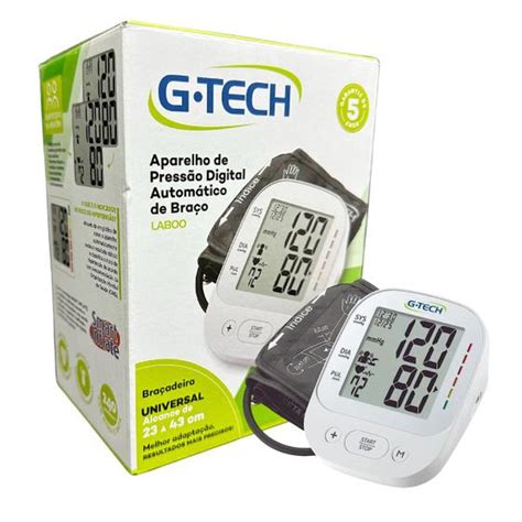 Medidor de pressao arterial digital de braço g tech automático