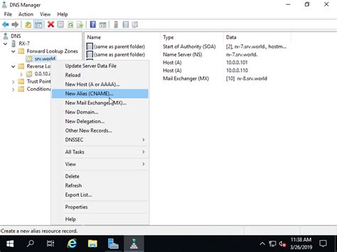 Windows Server Dns Server Add Cname Record Server World