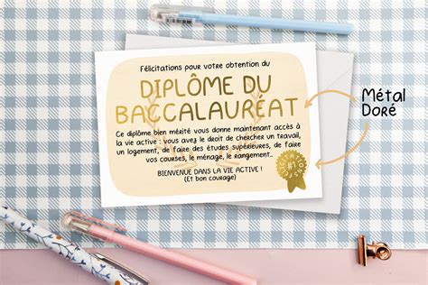 Carte felicitation bac Carte félicitations réussite examen Felicit