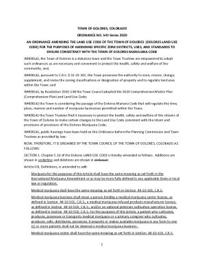 Fillable Online An Ordinance Amending The Land Use Code Of The Fax