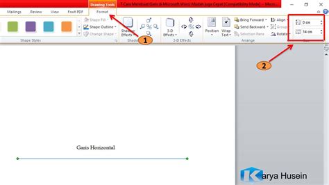 Cara Membuat Garis Di Microsoft Word Sangat Cepat Karya Husein