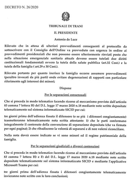 Separazione Giudiziale 2020